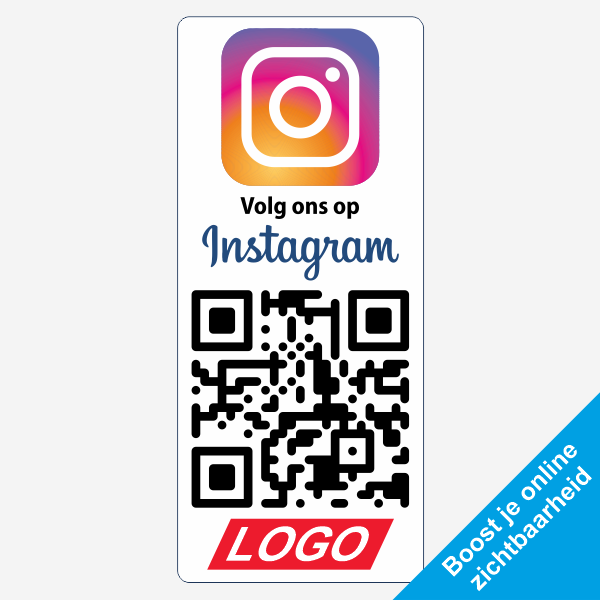 Volg ons op Instagram QR-code sticker | uhts.be